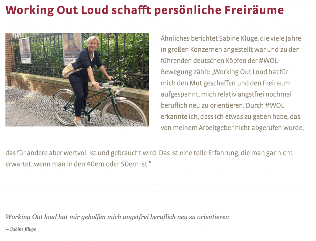 Working Out Loud - eine neue Methode für Ihre Karriere. Sabine Kluge ...